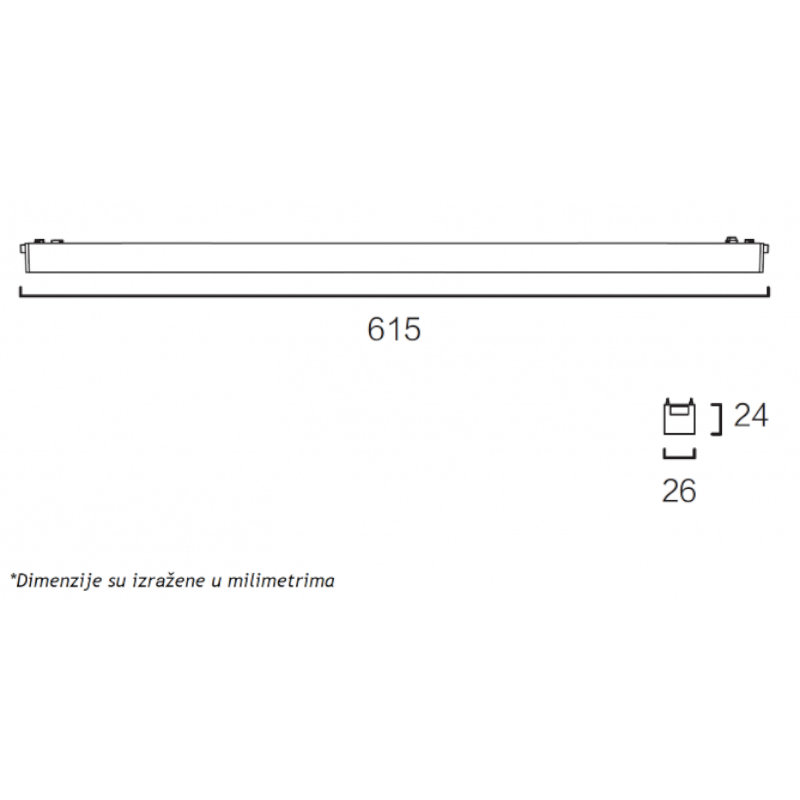 Magnetna linearna LED svetiljka 20W 3000K SLIM crna - Rasveta.rs